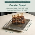 Quarter Sheet Pan with Wire Rack Set - Includes Premium Aluminum Baking ...