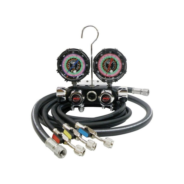 CPS Blackmax MV4H4P5EZ Mechanical Manifold Gauge Set with 4 Valves ...