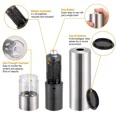 Electric Salt Black Pepper Grinder Mill Battery - Stainless Steel Salt ...