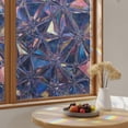 Abstract Crystalline Shards Window Privacy Film Modern Purple Pink Blue ...