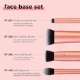 4 Piece Face Base Makeup Brush Set, For Concealer, Foundation, Contour ...