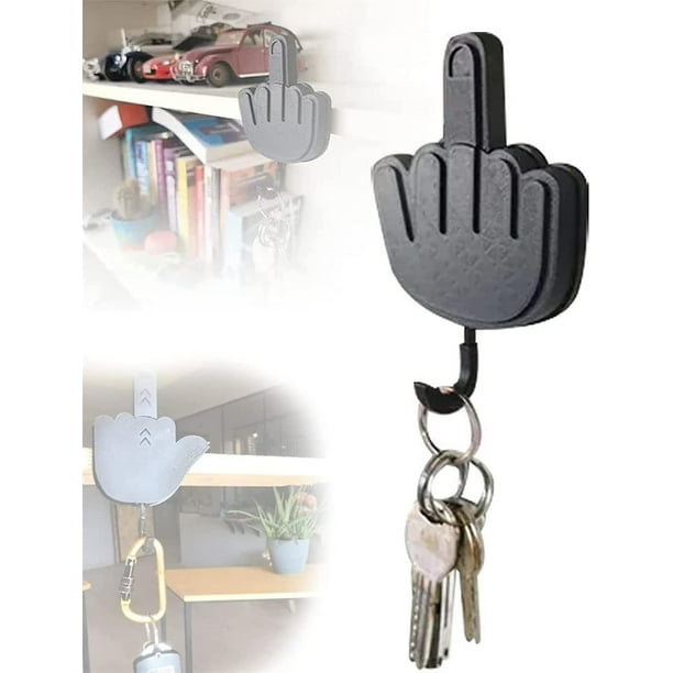 Middle Finger Key Hanger, Funny Middle Finger Self Adhesive Key Hooks ...