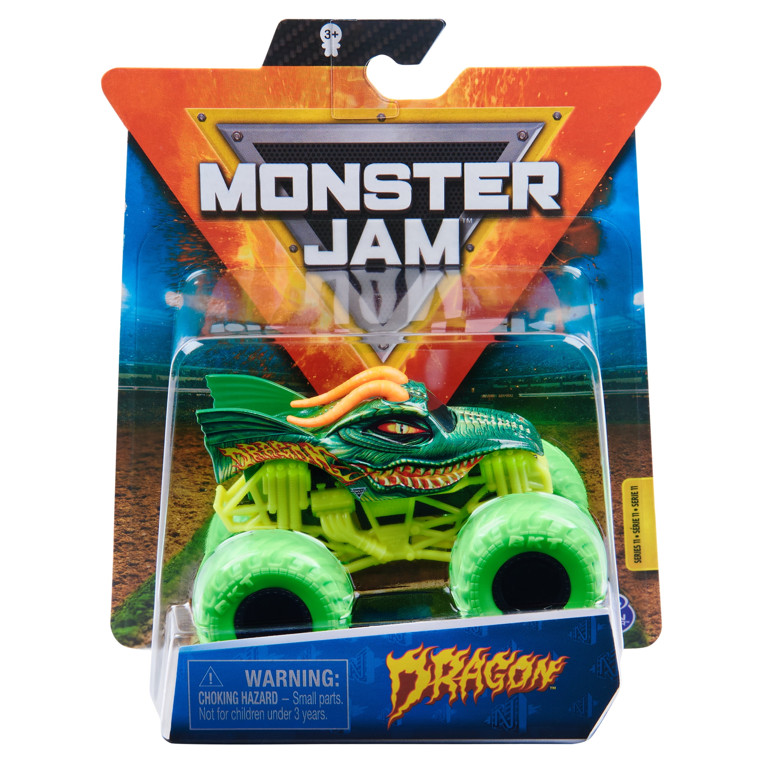 Monster Jam, Official Dragon Truck, Die-Cast Vehicle, Nitro Neon Series ...