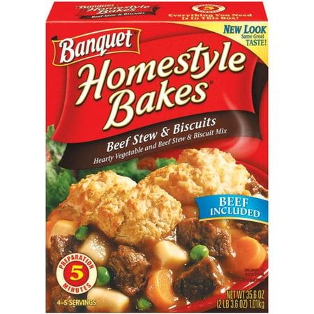 Home Style Bakes Banquet Homestyle Bake Beef Stew & Bisct - Walmart.com