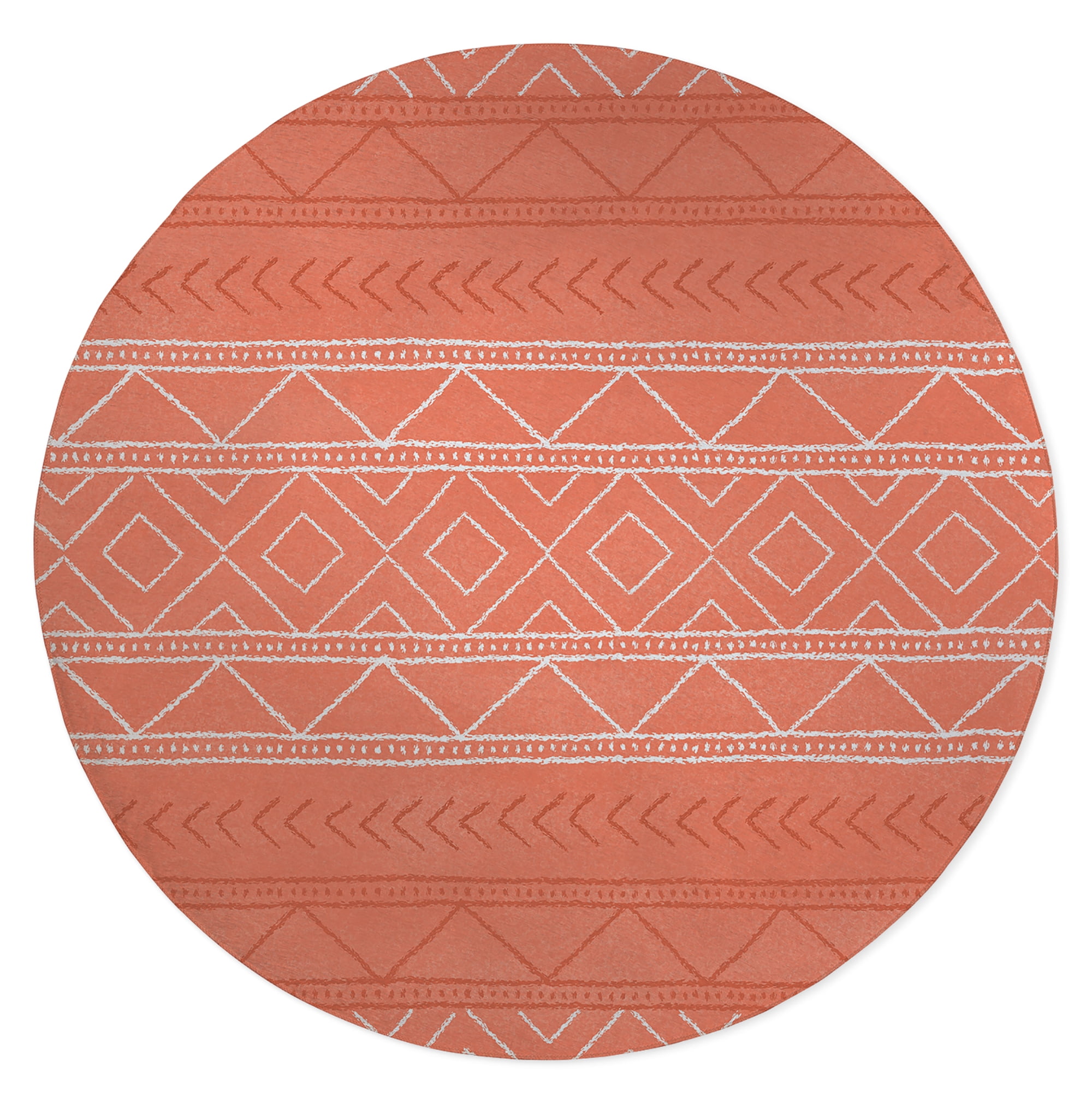 MOROCCAN GEO ORANGE Outdoor Rug By Kavka Designs - Walmart.com