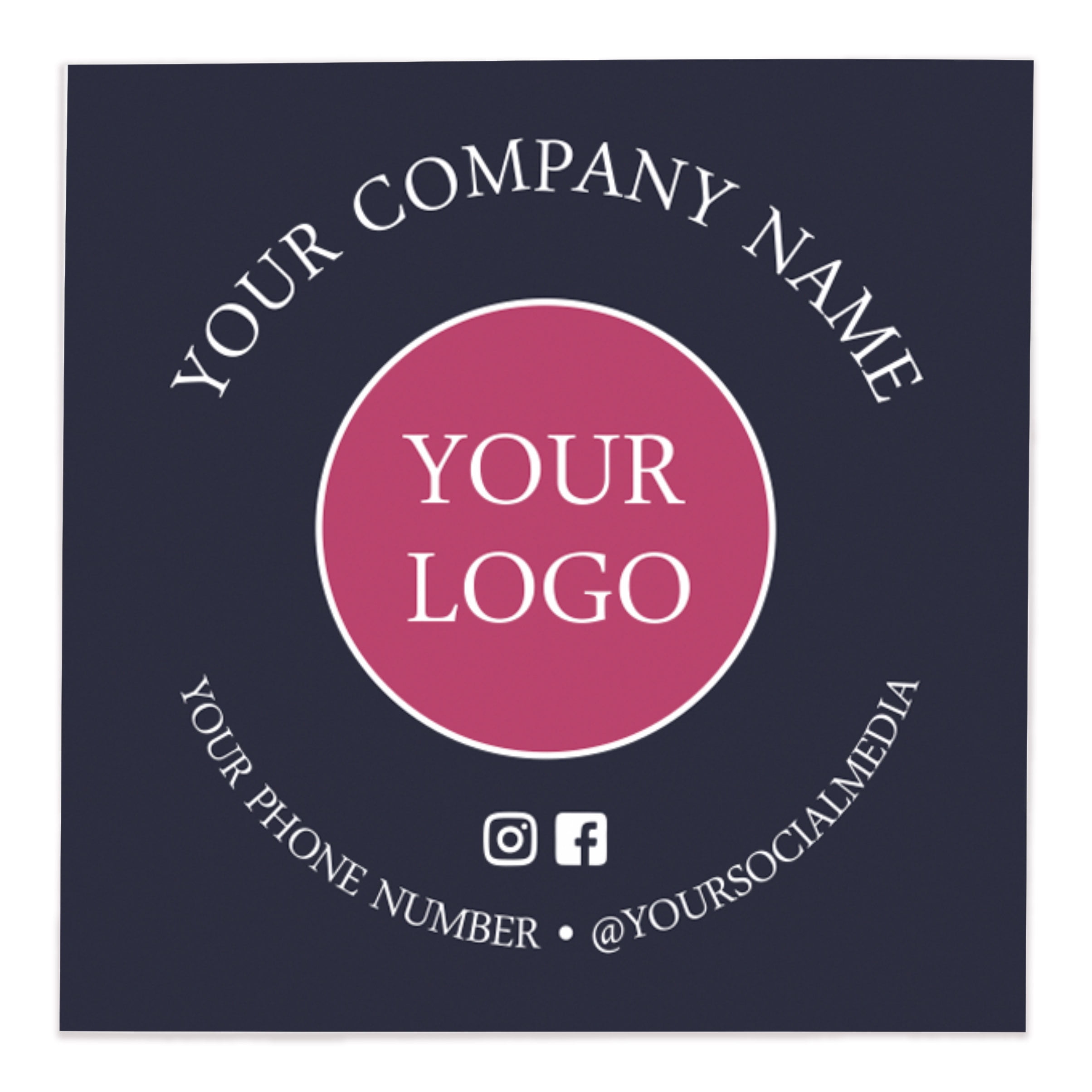 Printtoo Label for Small Business-100 SquareCustom VinylPersonalized ...
