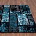Luxe Weavers 1007 Turquoise Geometric Modern Area Rug 5x7 - Walmart.com