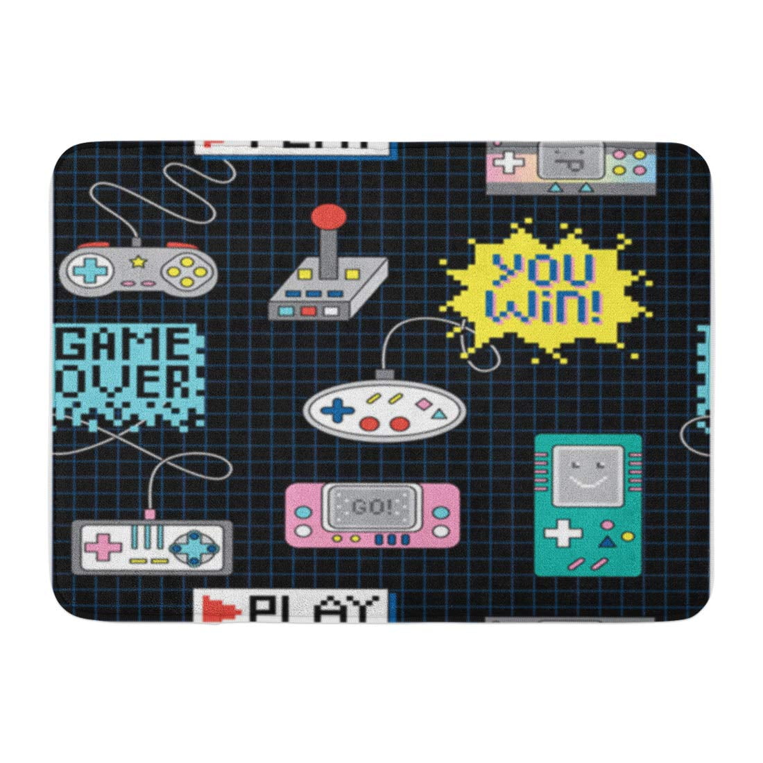 SIDONKU Gamer Colorful Retro Game Controllers Pattern 90S Video ...