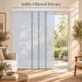 Chicology Cordless Panel Track Vertical Blinds, Light Filtering, Silver ...