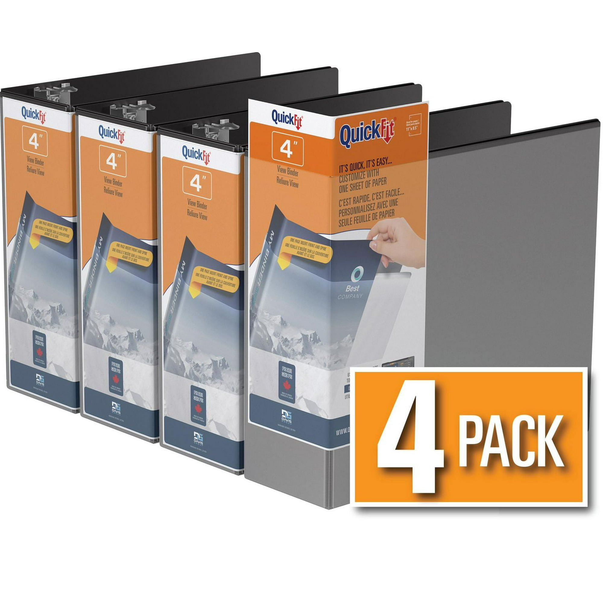 Click here for Quickfit View Binder  D Ring  4 Pack  4 prices