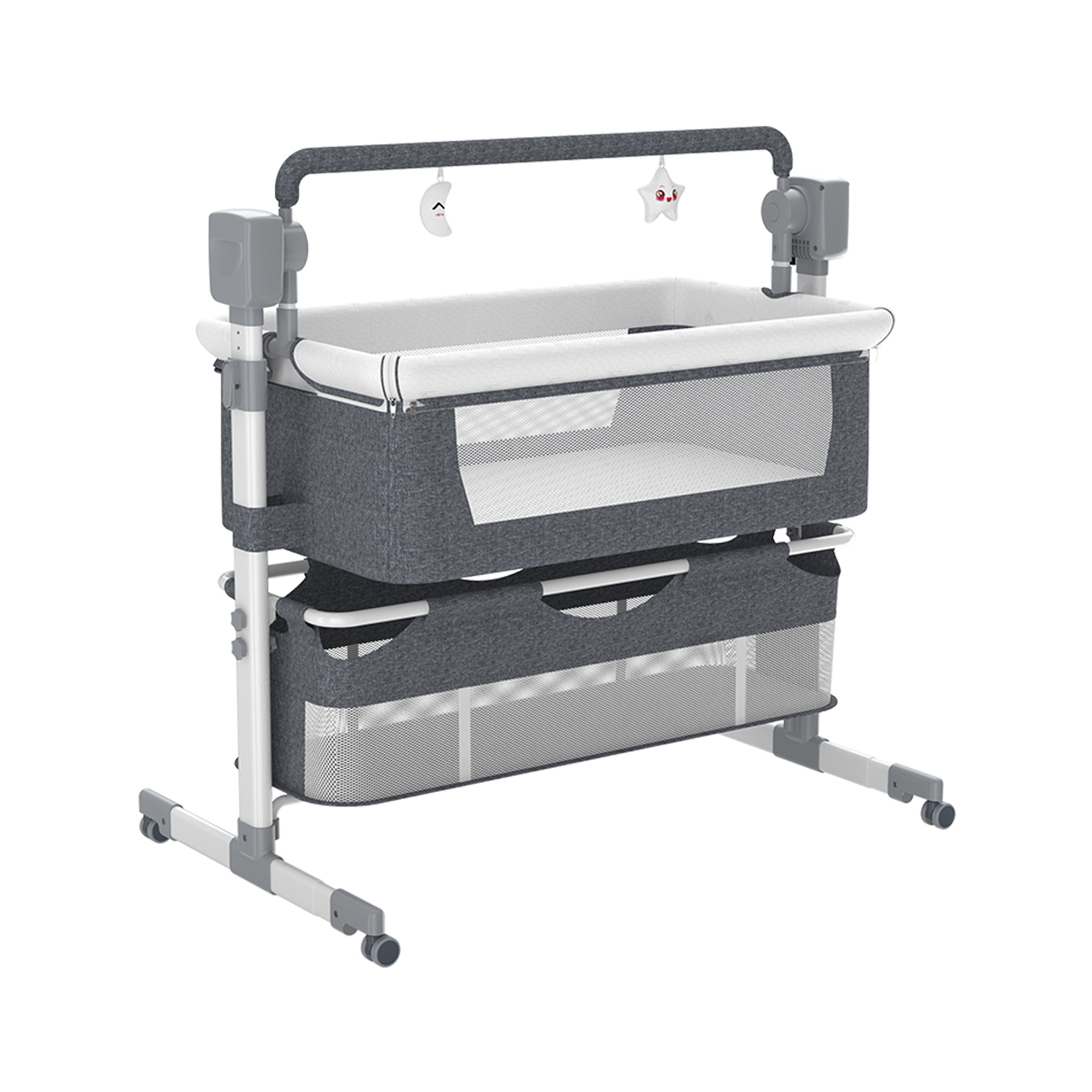 SteAnny Electric Rocking Crib Unisex Baby Cradle Newborn Bedside ...