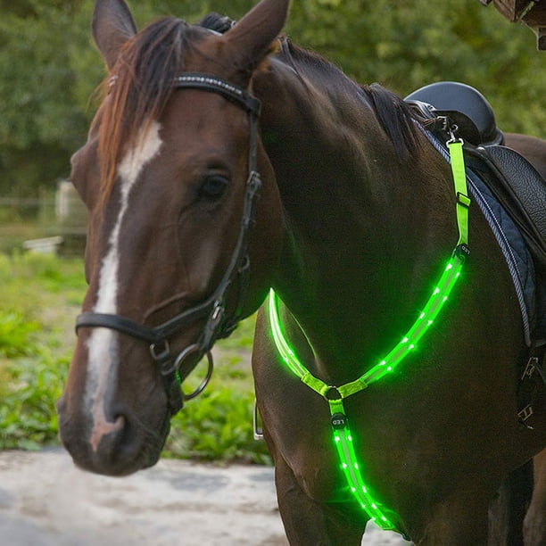 Led Horse Breastplate Collar High Visibility Tack LED Horse Breastplate ...