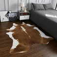 HOMORE Large Faux Cowhide Rug, Cow Pattern Area Decor for Living Room ...