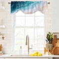 Ocean Wave Tie Up Valance Curtains Summer Beach Adjustable Light ...