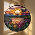 Blooming Butterfly Garden Glass Suncatcher Window Decor Warm Nature ...