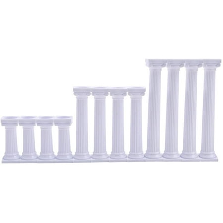 12Pcs Grecian Pillars Cake Stand Support Plastic Cakes Fondant Holder ...