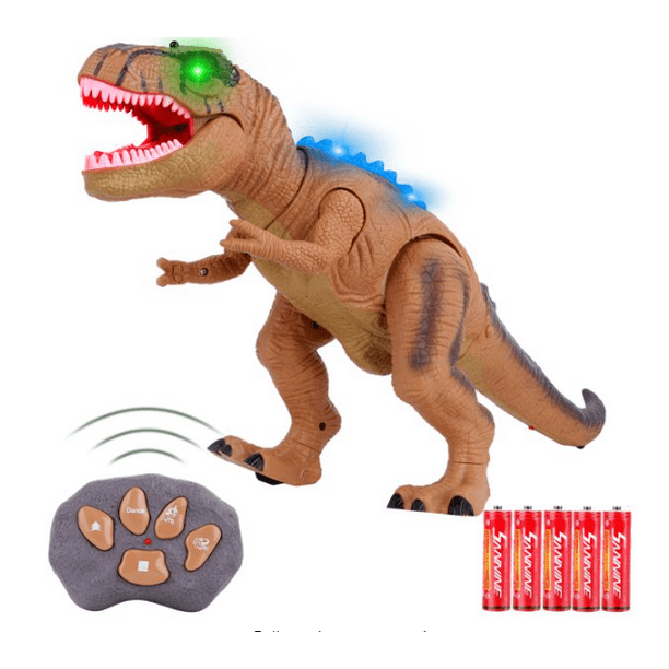 F FiGoal F181 Remote Control Dinosaur with LED Lights, Walking, and ...