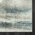 Abani Arto Collection Blue 8' x 10' Box Design Modern Area Rug ...