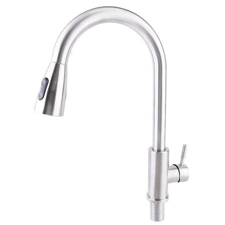 Modern Kitchen Sink Taps Pull Out Spray Single Lever Stainless Steel ...
