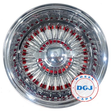 DGJ WHEELS 13x7 Rev 72 Diamond Spokes Gold Nip+Hub Ring Lowrider Wire ...