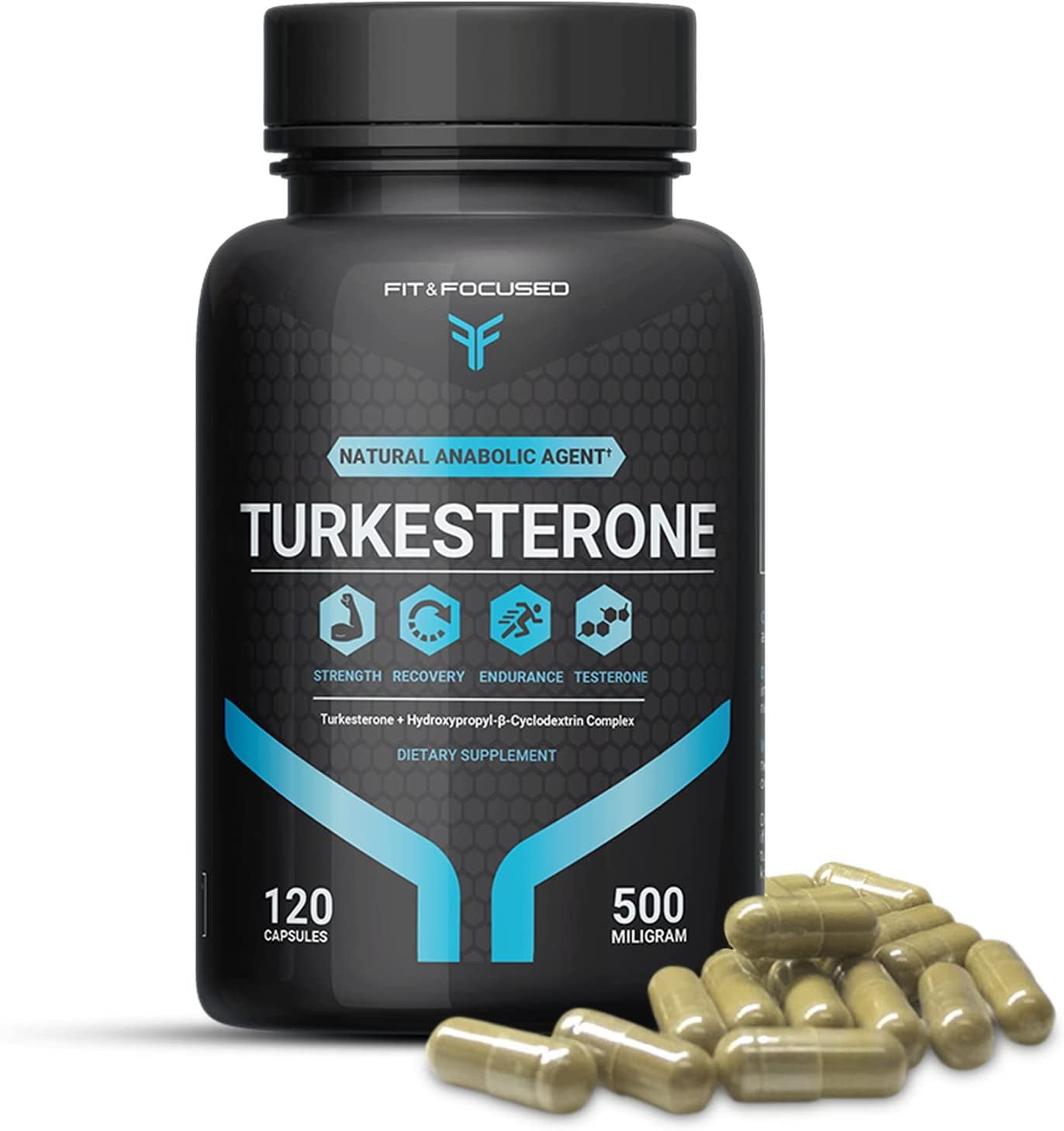 Buy Turkesterone Supplement 500mg, 120 Capsules 95% Ajuga Turkestanica ...