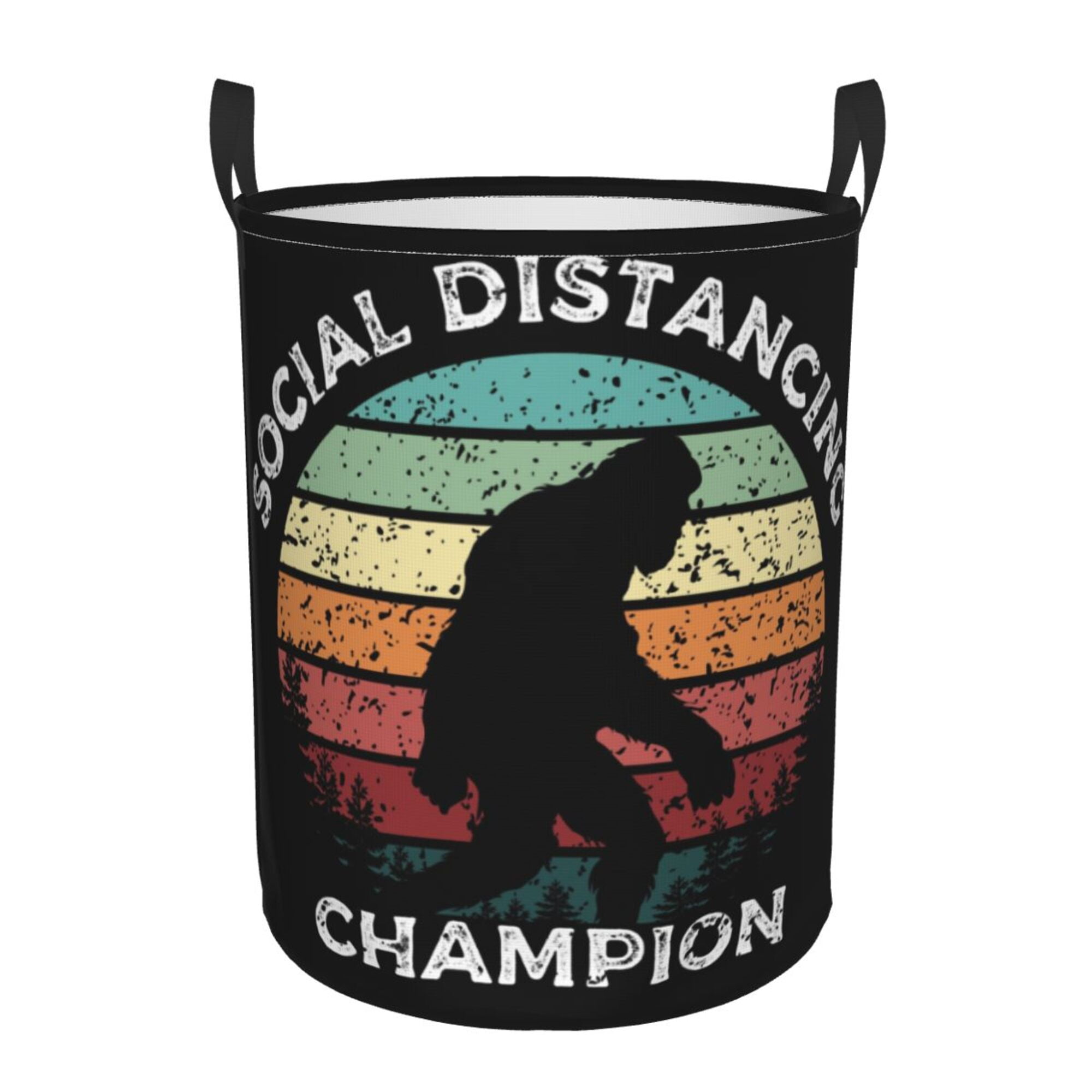 LNWH Laundry Basket, Black Monkey Foot Beast Pattern Foldable Laundry ...