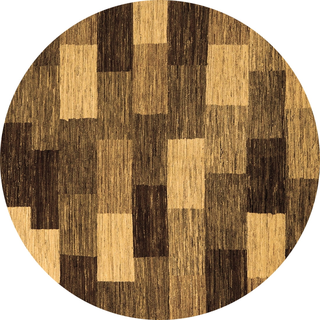 Ahgly Company Indoor Round Abstract Brown Modern Area Rugs, 6' Round ...
