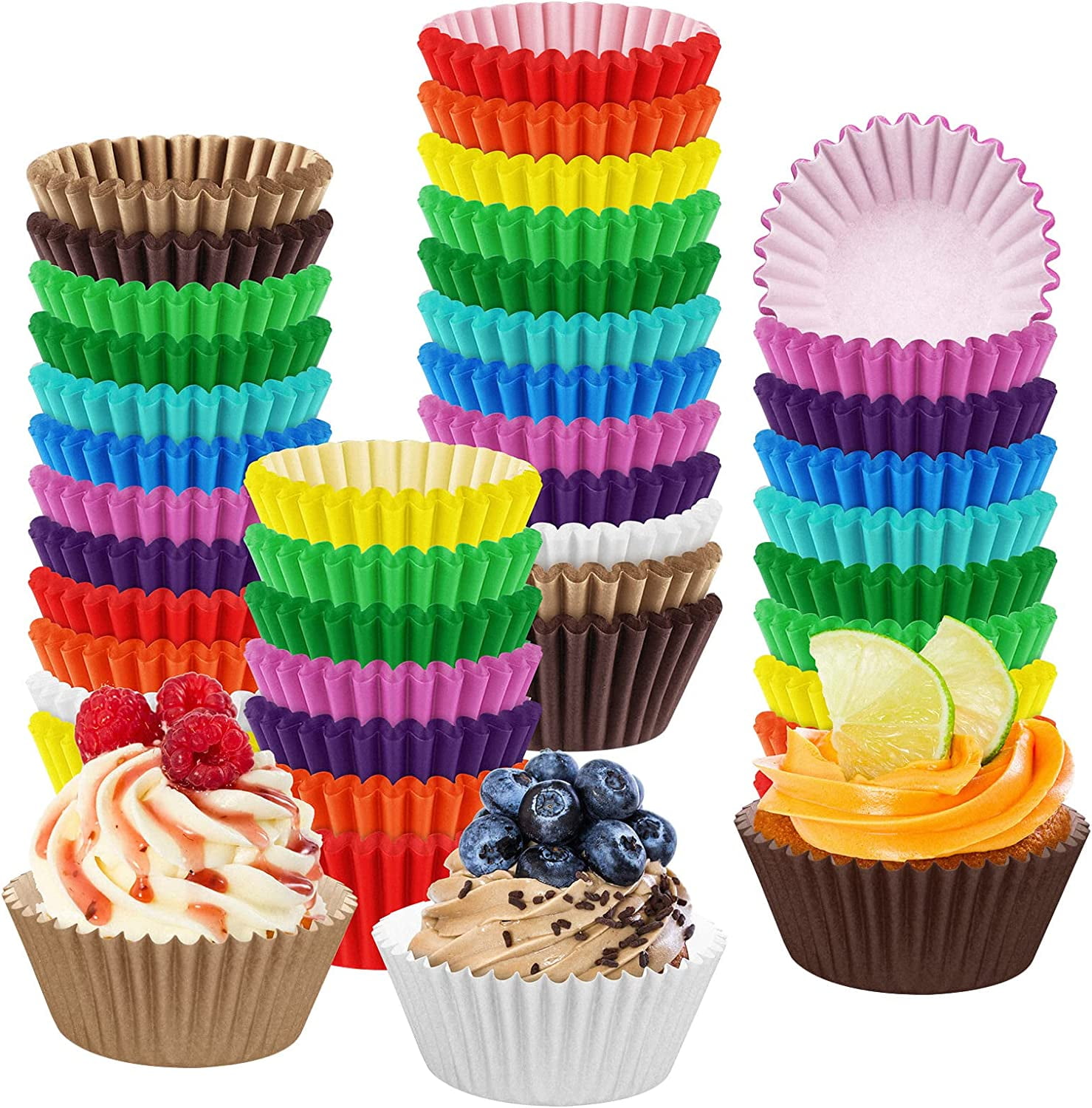1000-Pack Holiday Party Paper Baking Cups - Paper Grease Proof Cupcake ...