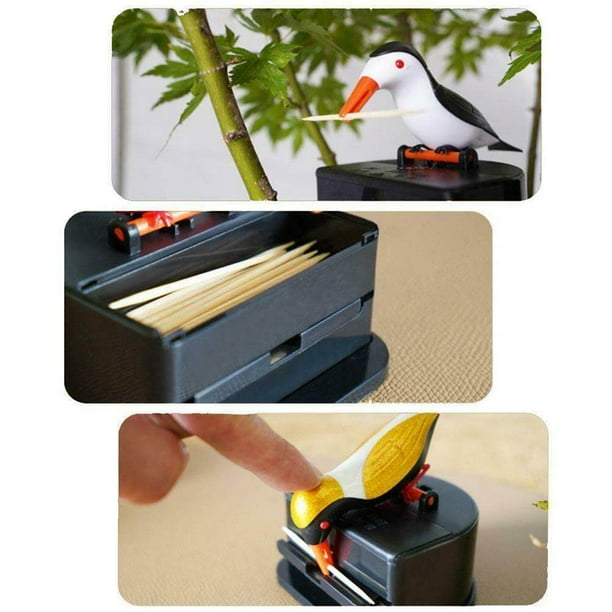 ruzhgo Toothpick Dispenser Automatic Bird Toothpick Box Bird Woodpecker ...