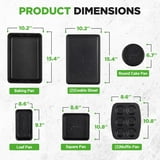 NutriChef 8-Piece Stackable Bakeware Set - Carbon Steel Non-Stick ...