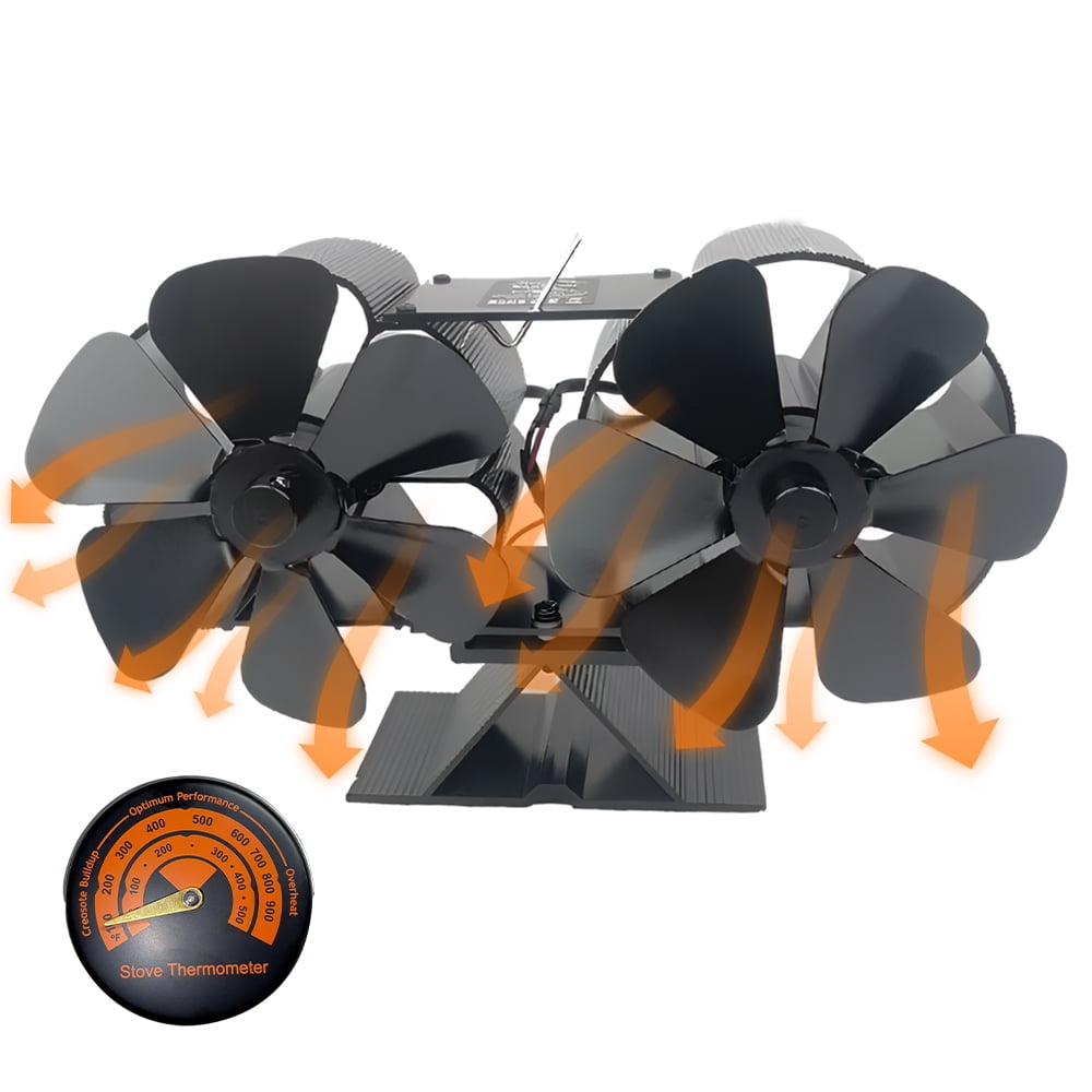 Click here for Pepisky Wood Stove Fan Heat Powered Dual Silent Mo... prices
