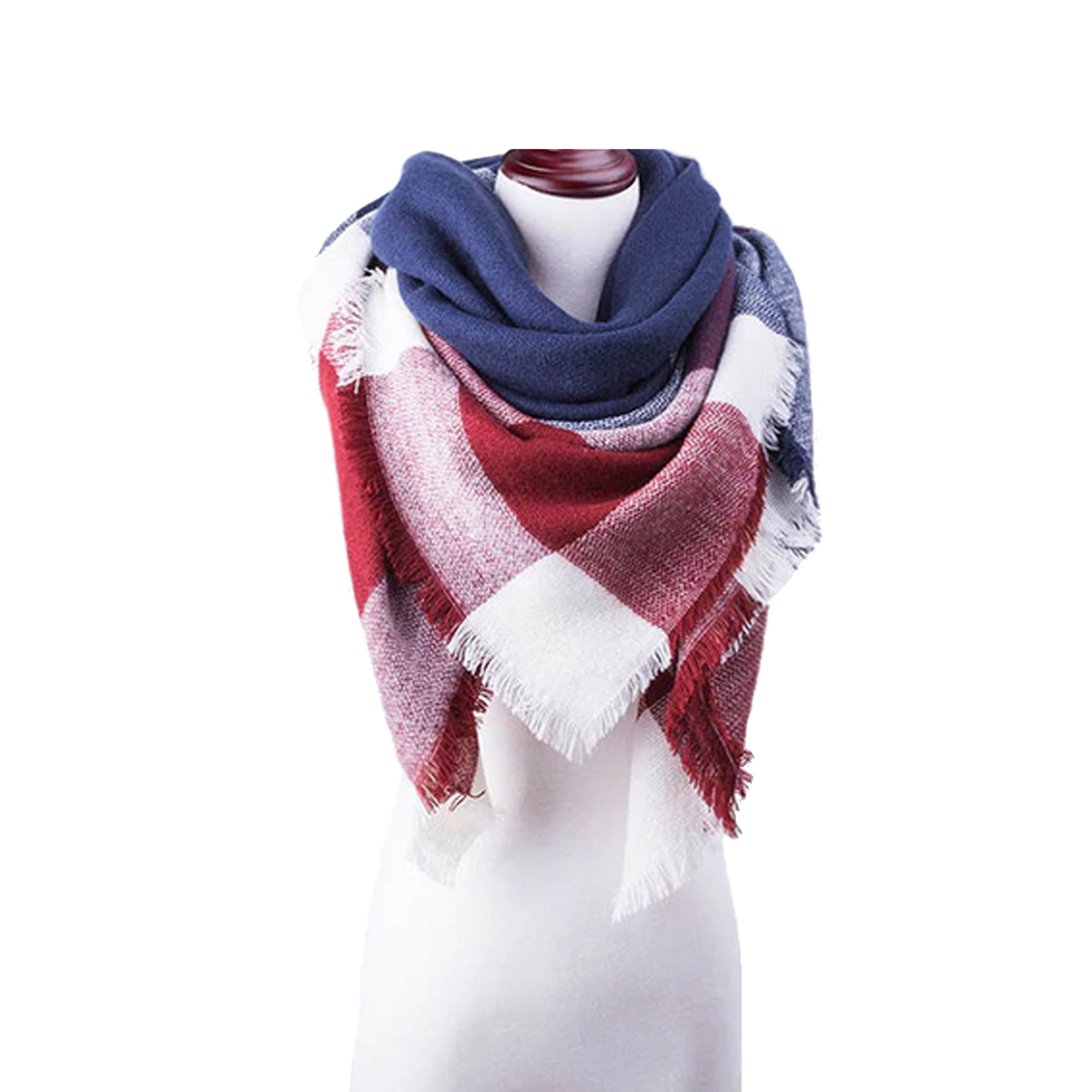 Womens Cold Weather Large Triangle Plaid Scarf - Walmart.com