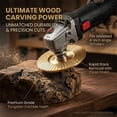 3PCS Wood Carving Disc Set for Angle Grinder, Carbon Steel Wood Shaping ...
