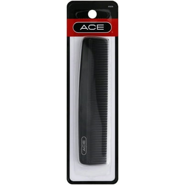 ACE Fine Tooth 5-Inch Pocket Hair Comb, Black, Precision-Engineered for ...