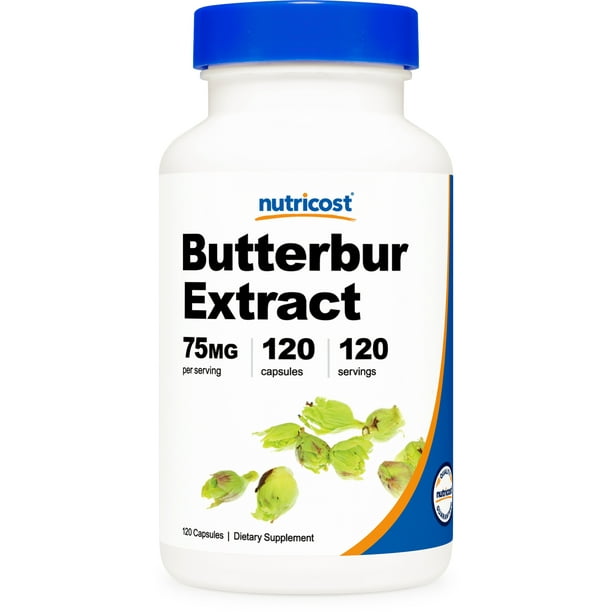 Nutricost Butterbur Extract Capsules (75mg) 120 Capsules - Gluten Free ...