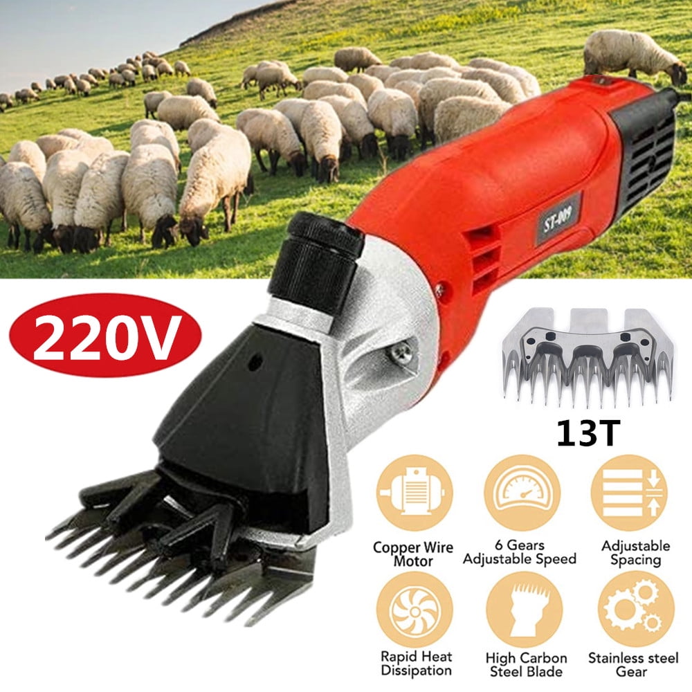 TOPCHANCES Electric Sheep Shears Clipper Shearing Grooming Machine with ...