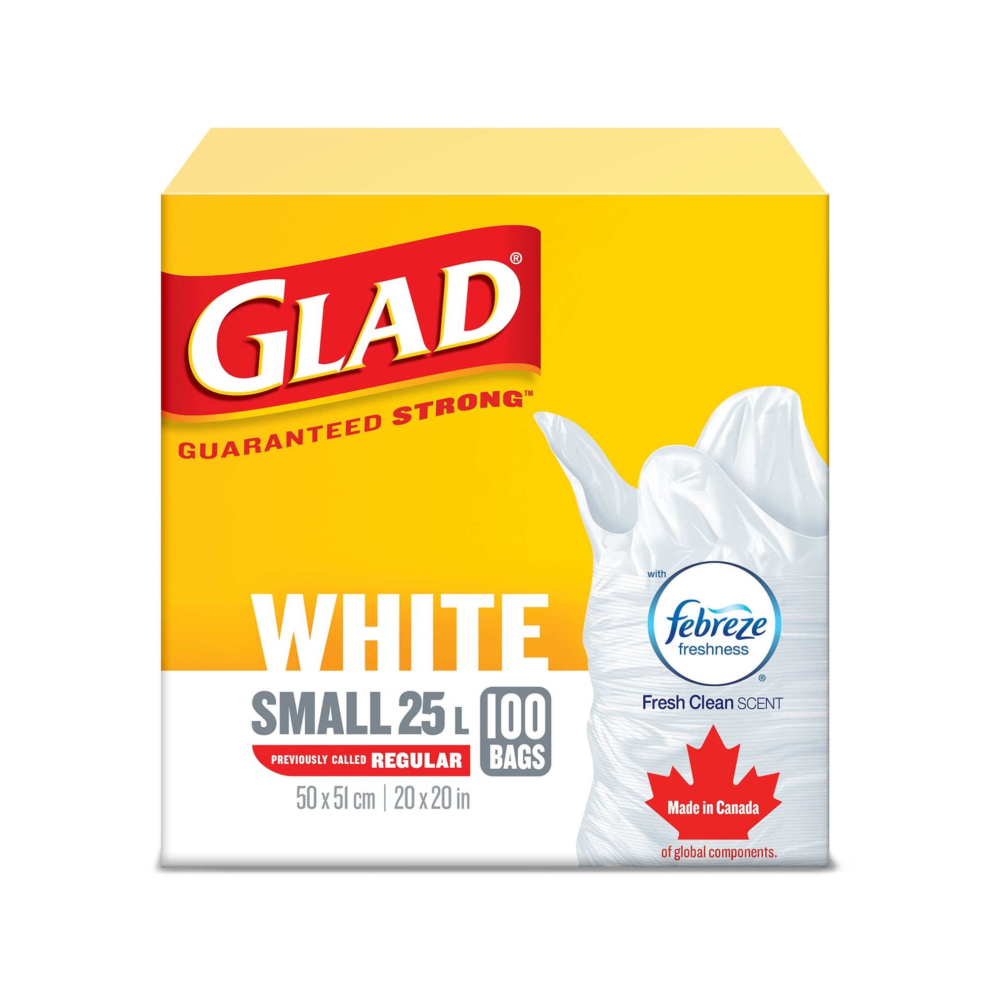 Click here for Glad White Garbage Bags - Small 25 Litres - Febrez... prices