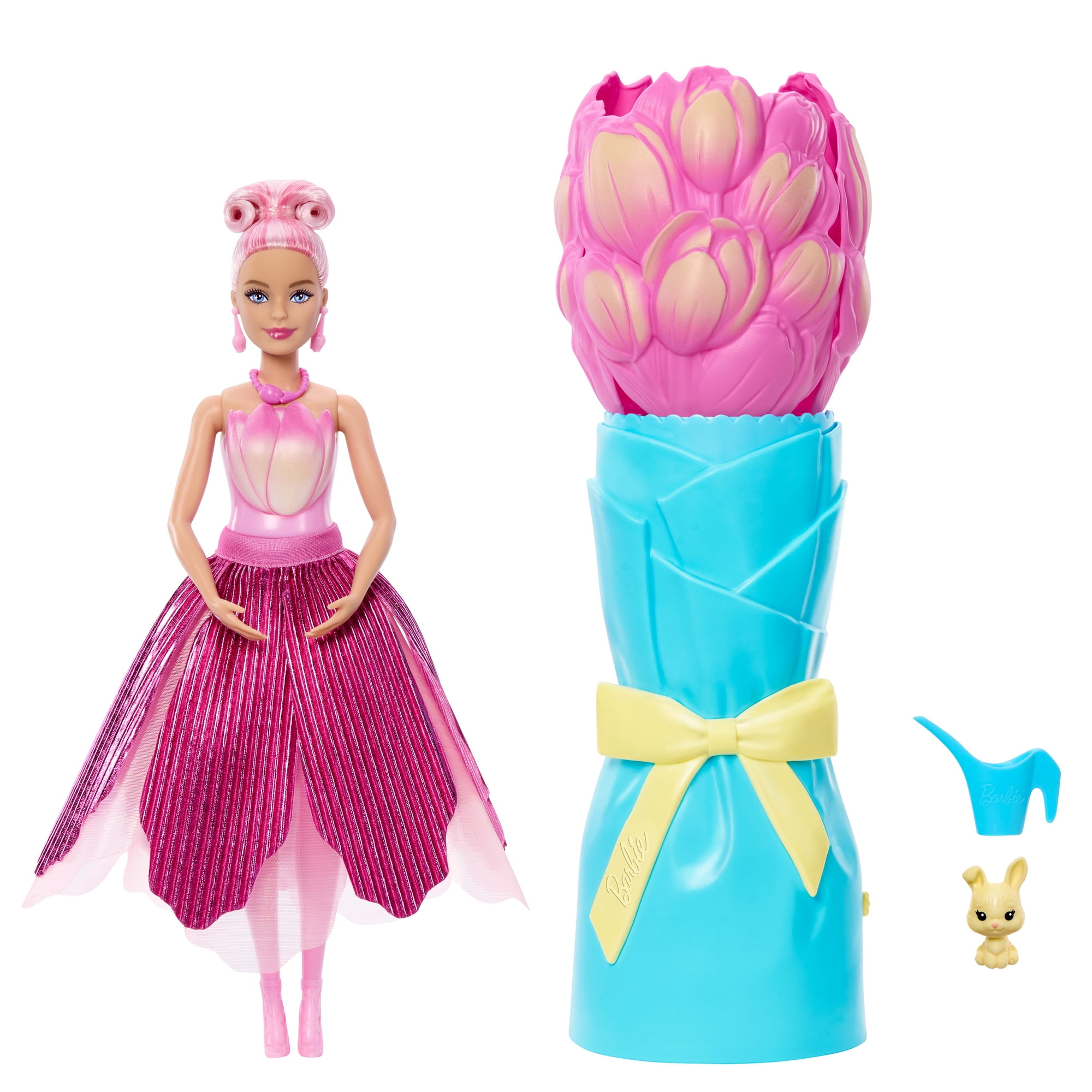 Click here for Barbie Petal Pop Scented Fashion Doll With Pink Tu... prices