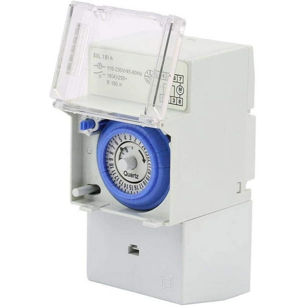 Temporizador, interruptor horario de 24 horas, temporizador 110-230 V ...