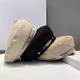 Agiufgs Beret Polyester Fiber Korean, Metal Buckle with Trendy Design ...