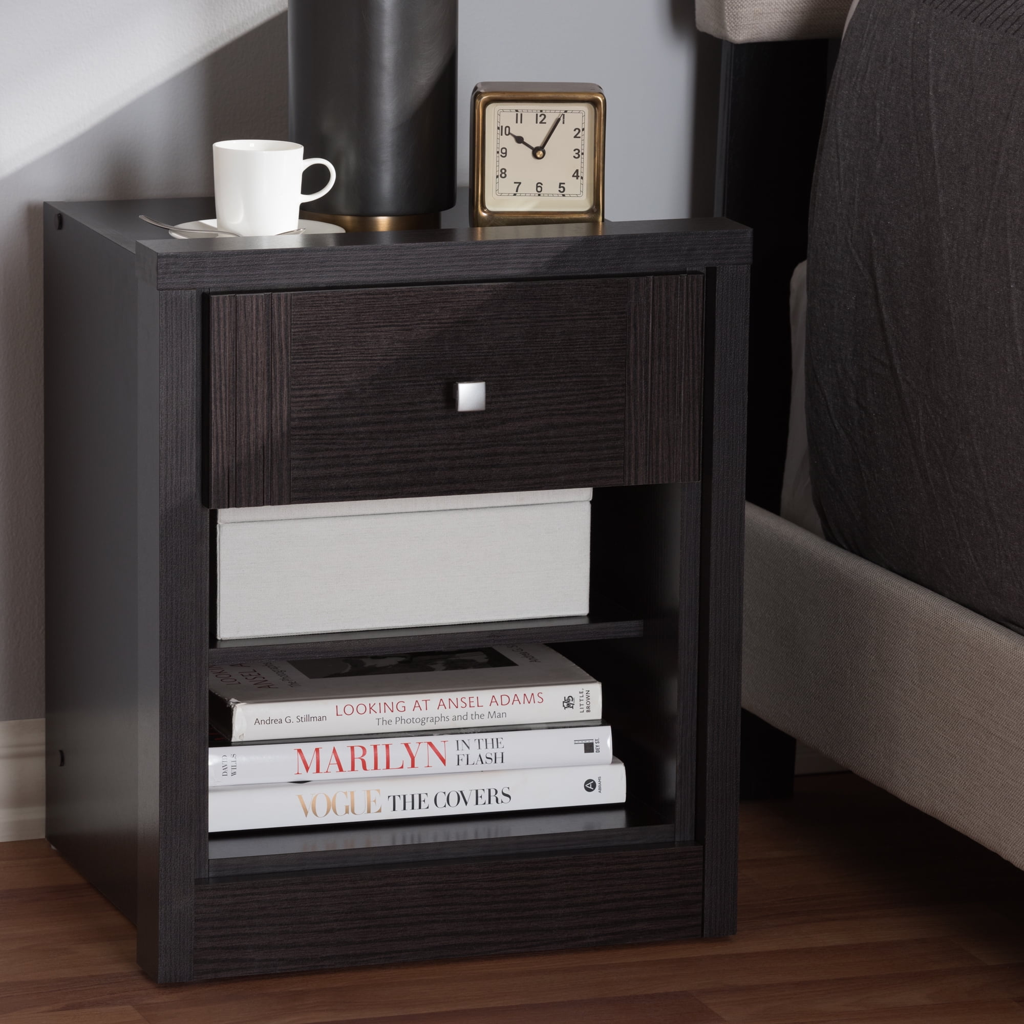 Baxton Studio Danette Modern and Contemporary Wenge Brown Finished 1 ...