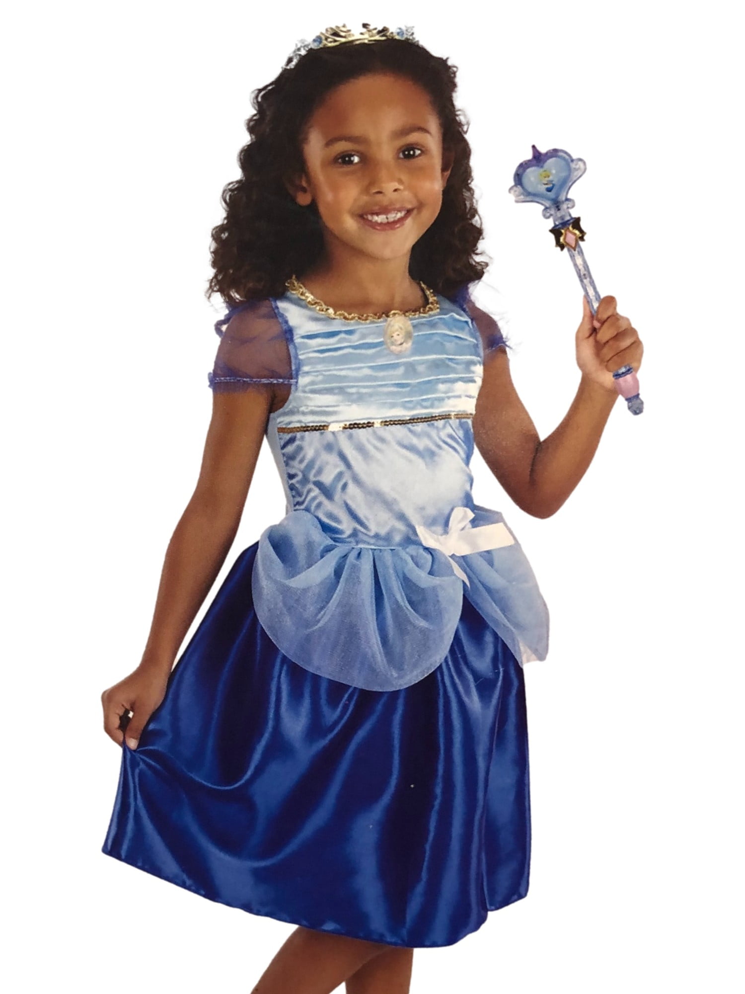 Disney Princess Girls Blue Cinderella Costume Dress Small 4-6X ...
