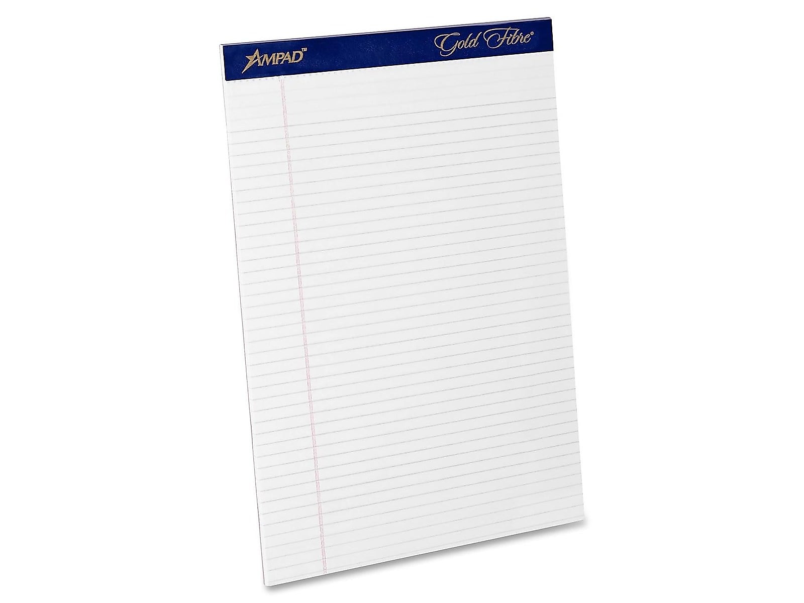Ampad Gold Fibre Notepads 8.5" x 11.75" Narrow Ruled White 353195 ...