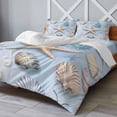 4 Piece Duvet Cover Set Full, Ocean Life Starfish Coral Shell Pearl ...