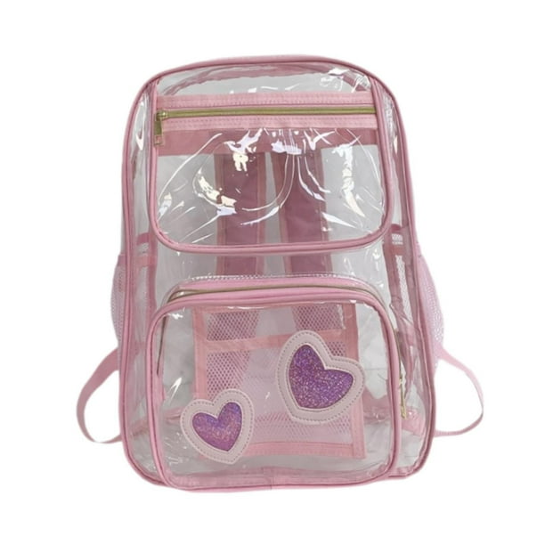 Mochila transparente Yinane mochila impermeable de PVC Rosa | Bodega ...