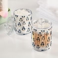2 PCS Plastic Storage Canister Clear with Lids Airtight Cotton Swabs ...