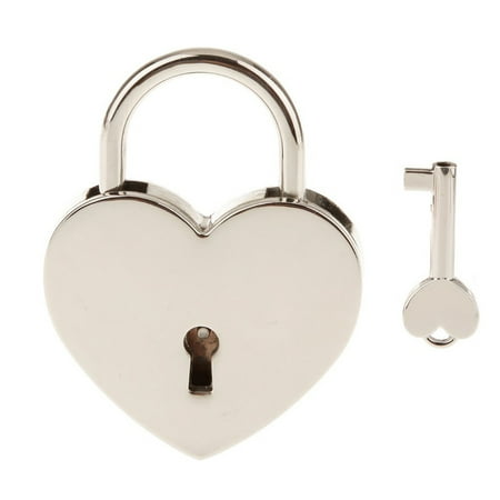 Poartable Heart-shaped Lock Key Set Blessing Hardware Padlock Kit ...