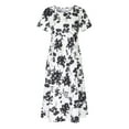 Dyegold Beach Dresses For Women Casual Summer Flowy Swing Long Maxi Sun Dress Tie Dye Print