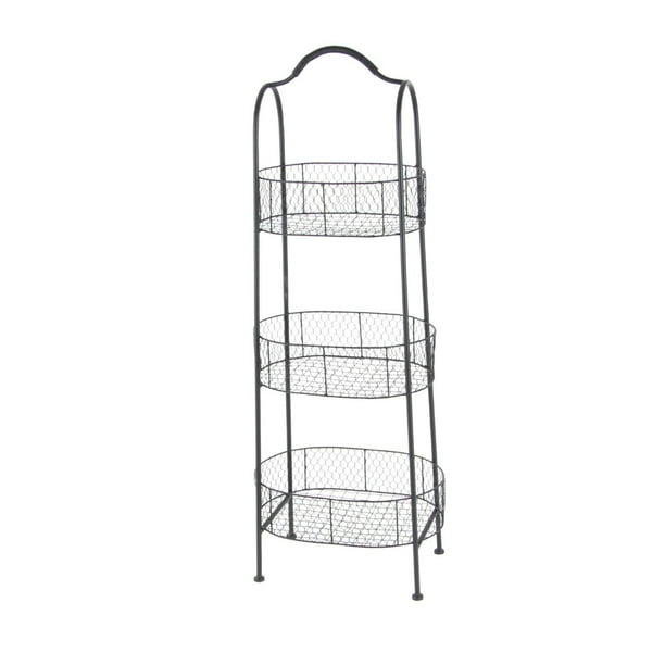 3 Tier Basket In Metal, Black - Walmart.com - Walmart.com