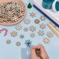 200Pcs Christmas Snowflakes Wood Slices Winter Christmas Snowflake ...